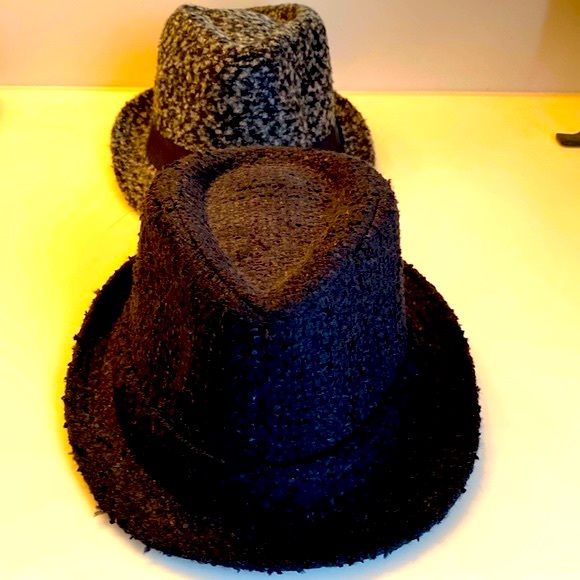 Accessories | Fedoras 1 Black And 1 Blackwhite Tweed See Measurements ...